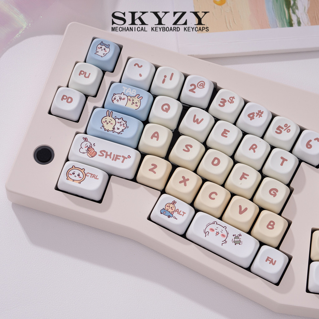 Hachiware Keycaps MOA Profile Cute Chiikawa Theme PBT Dye Sub ...