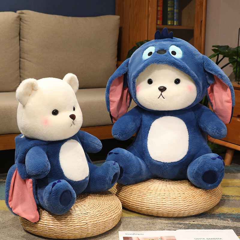 40cm Plush Doll Deformed Bear Toy COS Lilo Stitch Doll Cute Plush ...