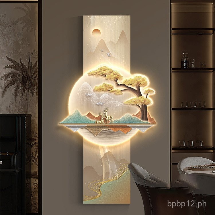 Modern Light Luxury Entrance Painting Atmospheric Elk Landscape ...