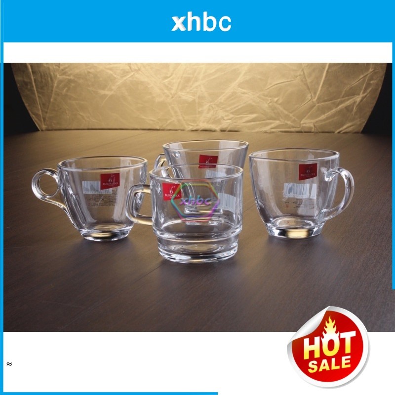 BLinkMax 190ML Transparent Glass Cup Thicken Flower Teacup Coffee Cup ...