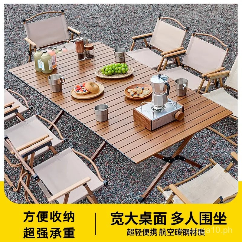 Outdoor Folding Table Egg Roll Table Portable Ultra-light Camping Table ...