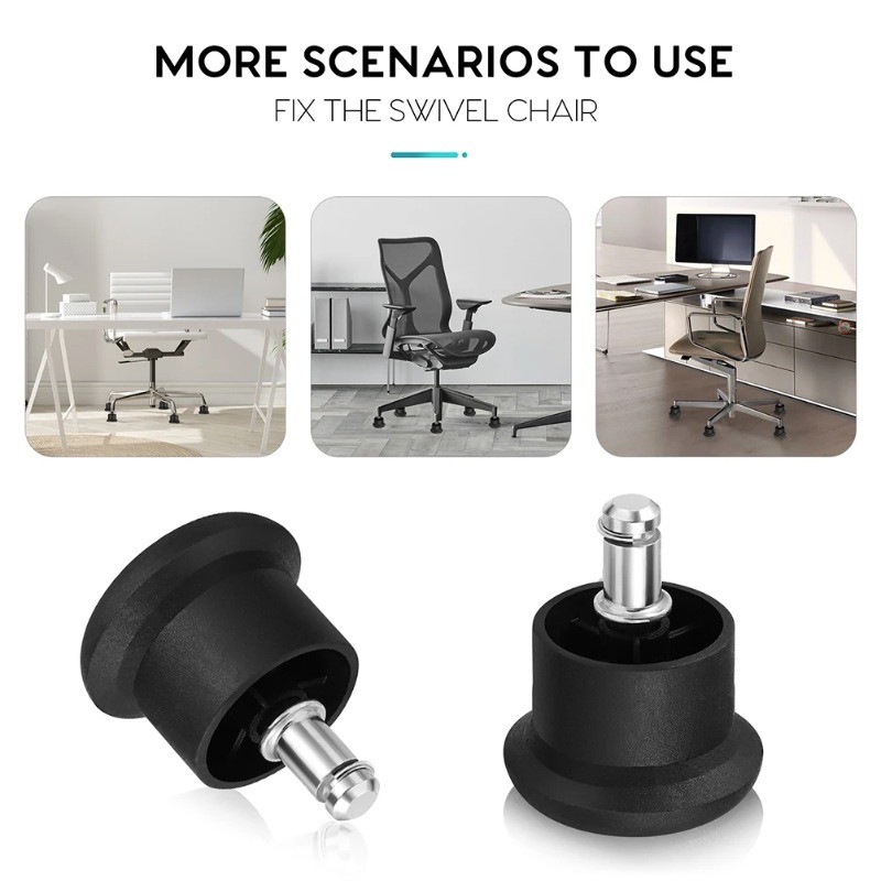 1/5Pcs Rolling Chair Feet Replacement Office Chair Wheels Stopper ...