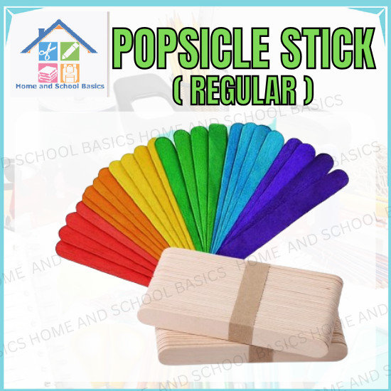 Popsicle Sticks 50 pcs per pack / Colored - Natural Color - Assorted ...