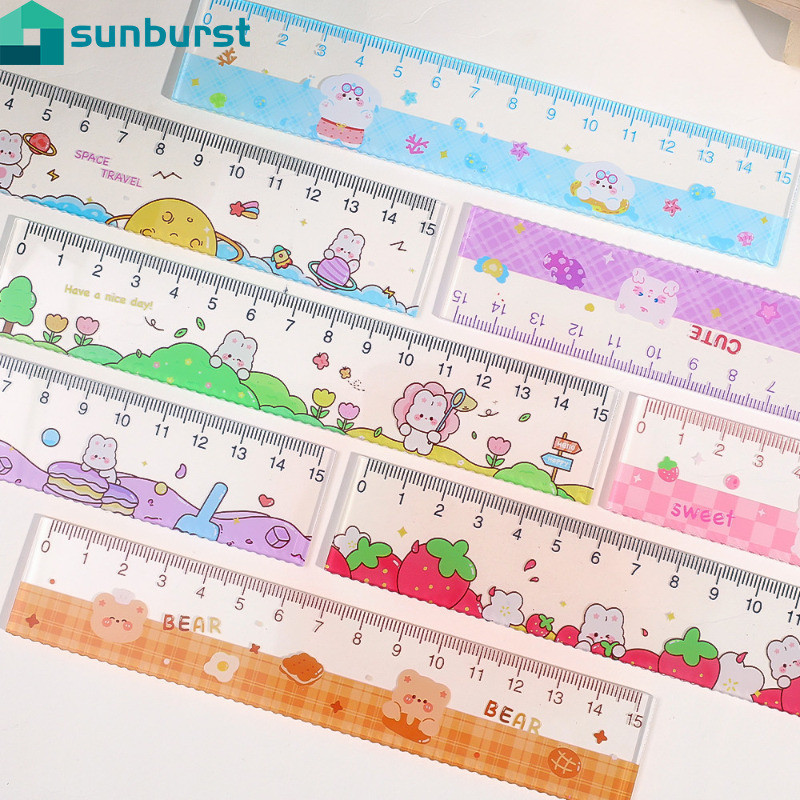 Transparent Scale - Student Drawing Measuring Ruler - Cartoon Bear And ...