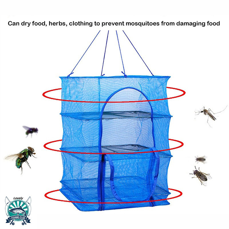 (COD) COD Foldable Drying Net Fish Net Drying Rack Hanging Vegetable ...