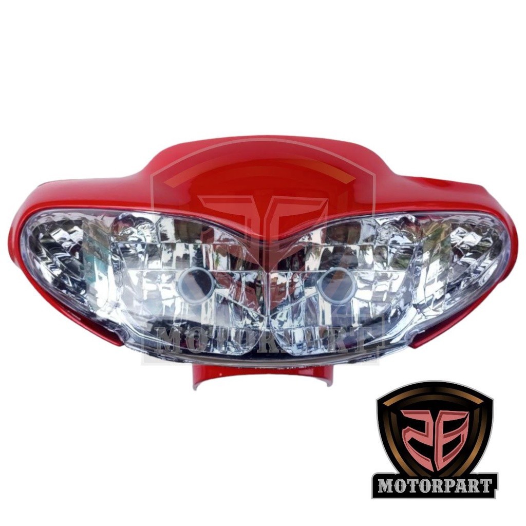 MERAH Front STOP HEAD BATOK SET FRONT RFLECTOR JUPITER Z LAMA OLD RED ...