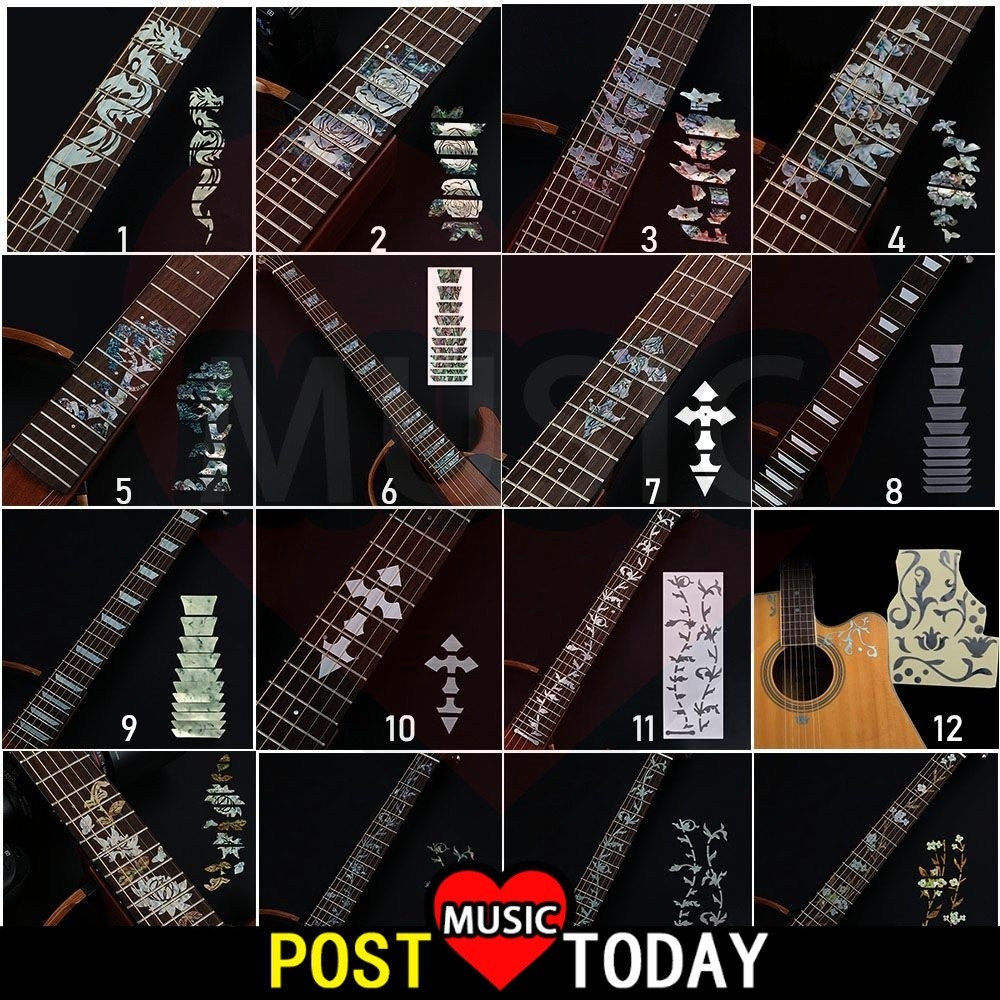 Love High Quality Guitar Inlay Stickers Fretboard Decals Acoustic ...