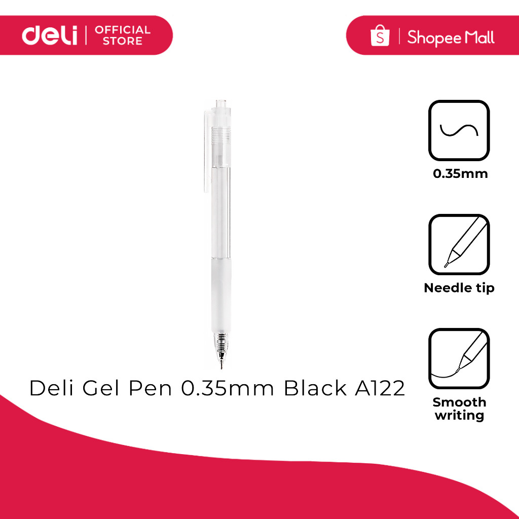 Deli A122 Gel Pen 0.35mm Black | Shopee Philippines
