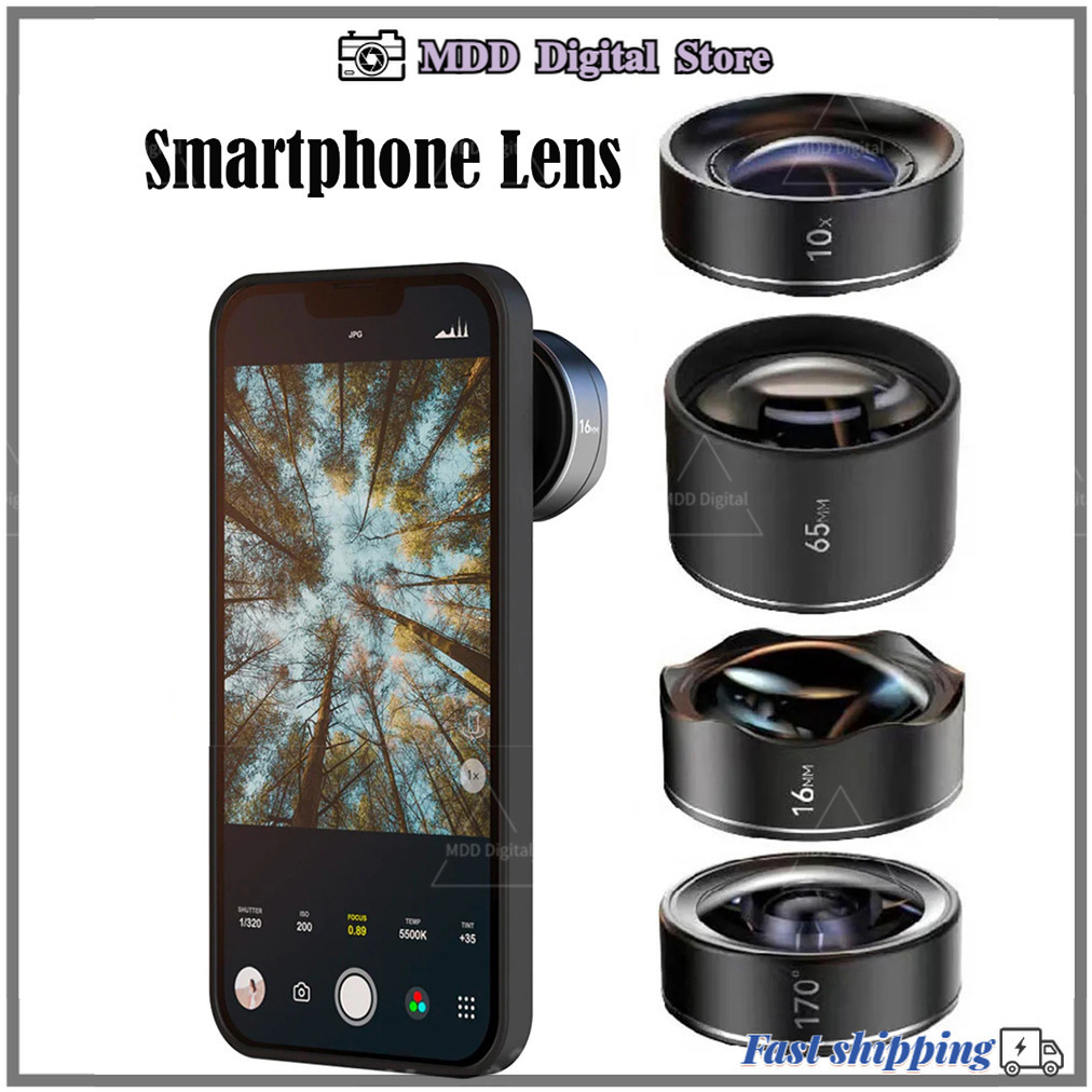 Smartphone Lens 10x Macro 65mm Portrait 170° Fisheye 16mm Ultra-Wide ...