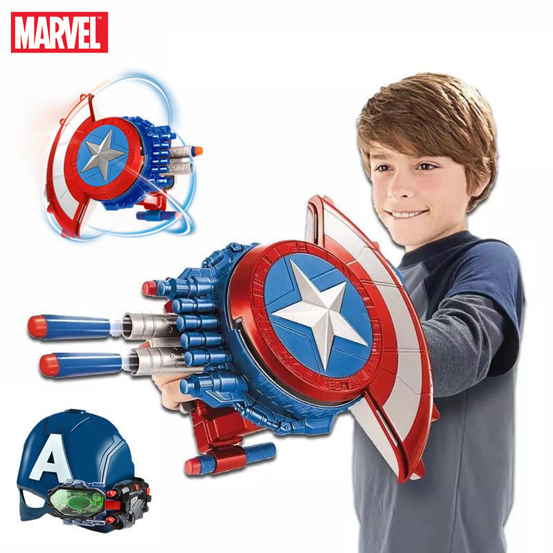 Marvel Captain America Catapult Shield Shine Mask Cape Boys Children ...
