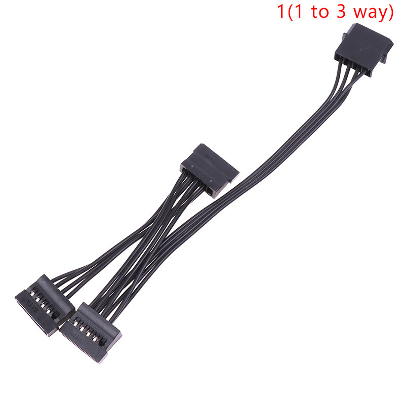 Meuctiffy 4Pin 1 Male To 3/4/5/6 Female Splitter SATA Power Extension ...