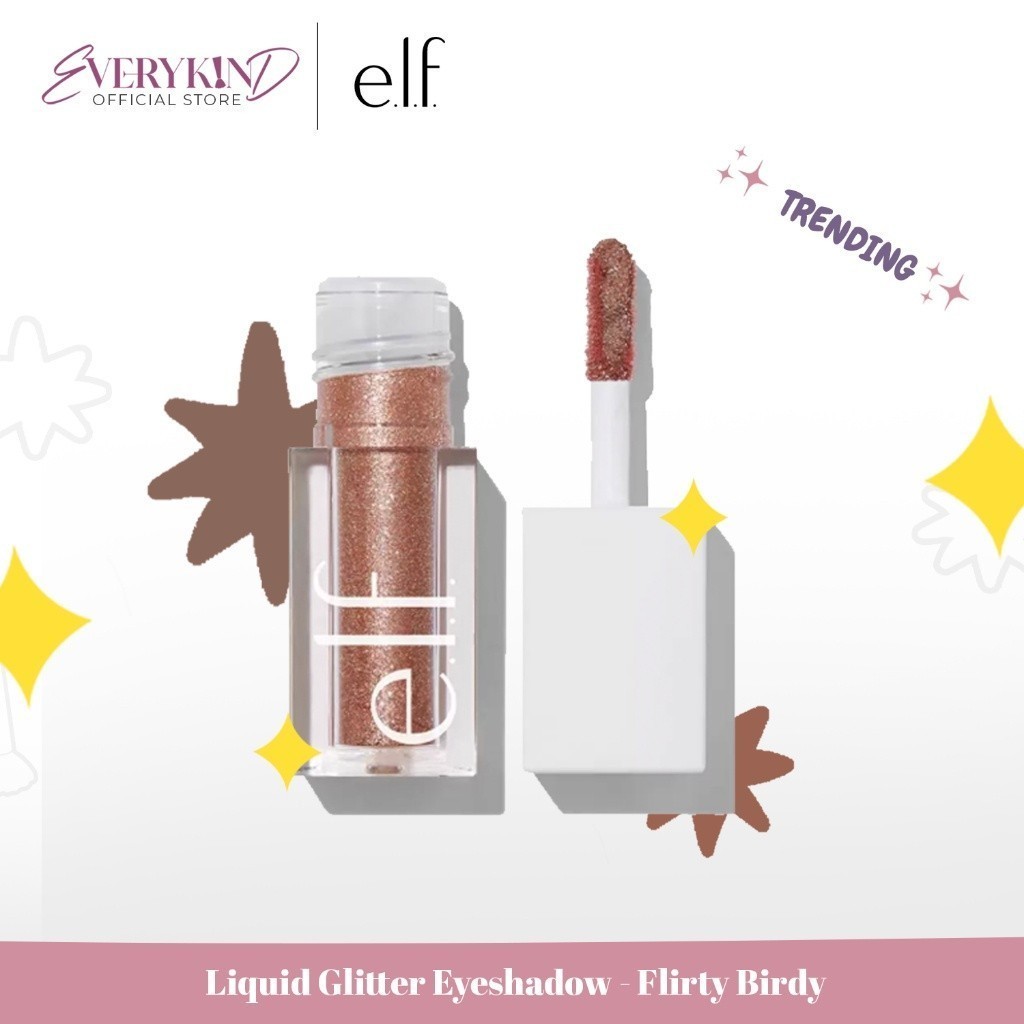 Elf Liquid Glitter Eyeshadow Flirty Birdy - Vibrant, Quick Drying, Long ...