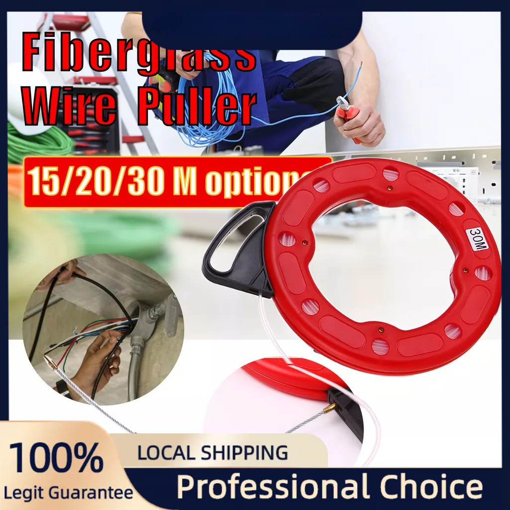 Fiberglass Fish Tape Reel Puller Conductive Electrical Cable Puller ...