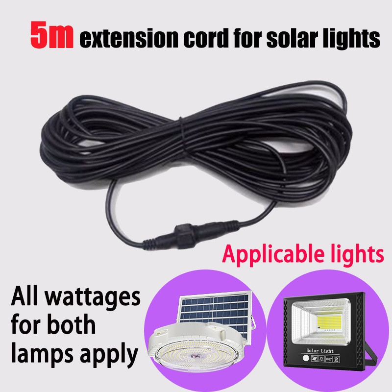10M Flood Light Waterproof IP67 Solar Light Extension Cable Thick Wire ...