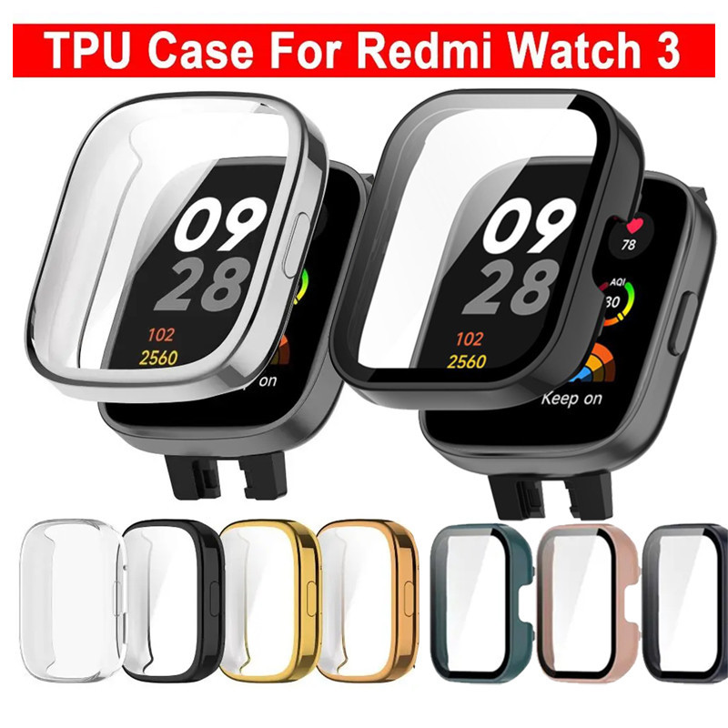 Soft Silicone Case Tempering Glass for Redmi Watch 3 PC Case ...