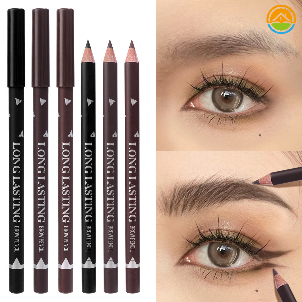 Matte Black Silky Waterproof Eyebrow Pencil - Natural Wild Long-lasting ...