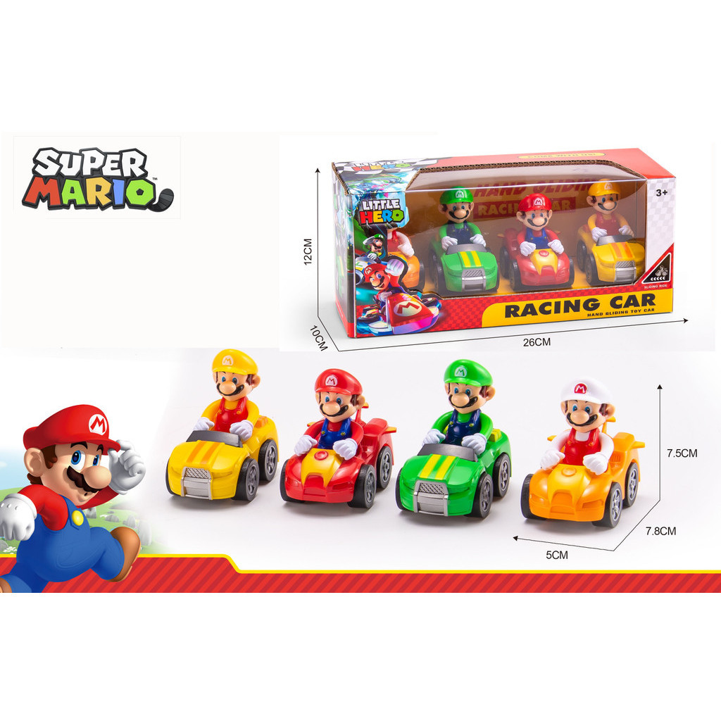 Newest Super Mario Original Karting Model 4pcs/set Action Figure Toys ...