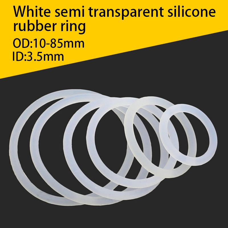 White silicone rubber o ring cs 3.5mm rubber o ring seal Waterproof and ...