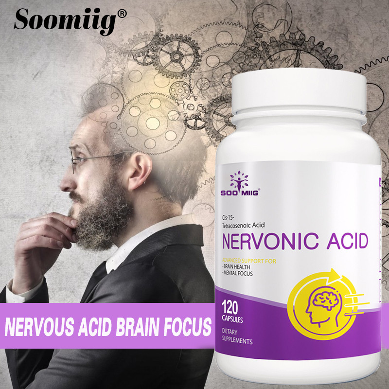 Soomiig Nervonic Acid Brain Boosting Supplement To Improve Focus, Memory, Clarity, Energy, Brain ...