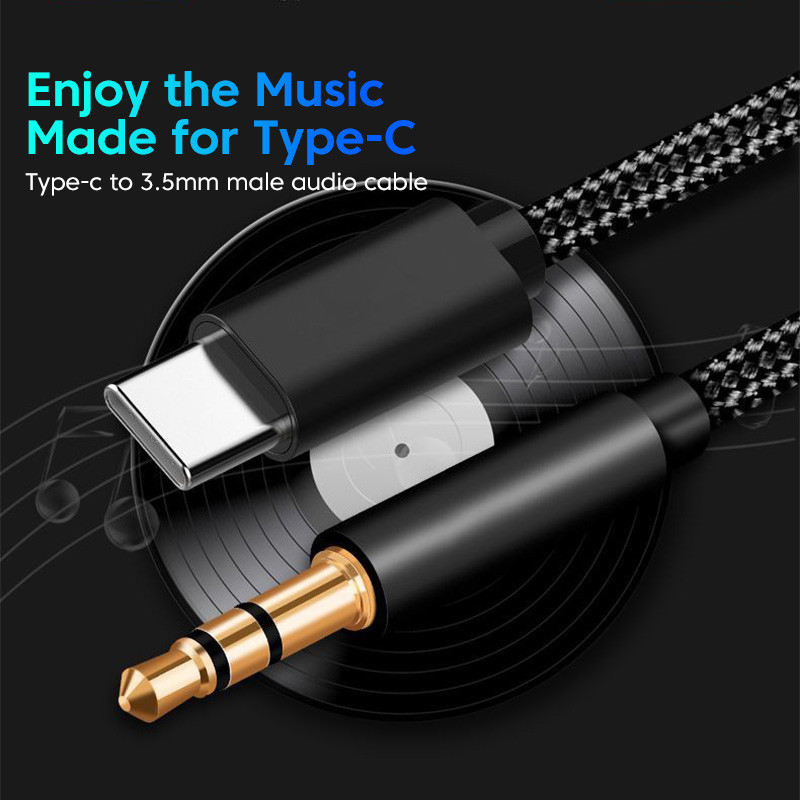 Type C to 3.5mm DAC chips AUX Cable Converter for iP15 Xiaomi Huawei ...