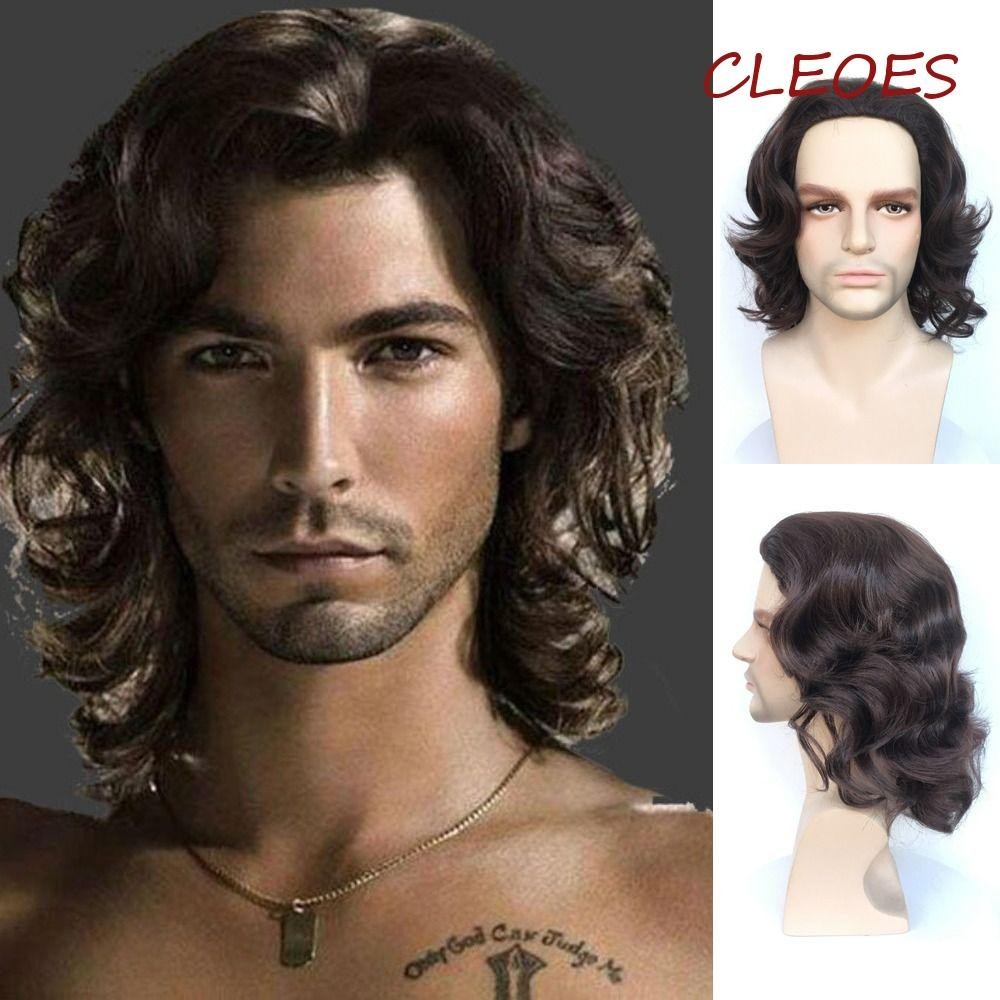 CLEOES Short Curly Wigs Disco 70s 80s High quality Men's Wig Nightclub ...