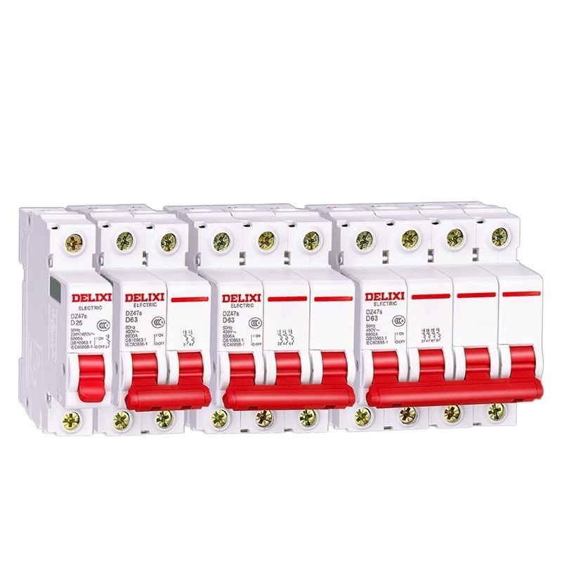 ♦♝Delixi DZ47S circuit breaker D-type power air switch 1P household 2P short circuit protection ...