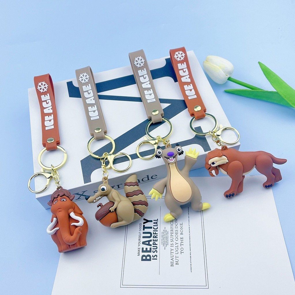 Cartoon Ice Age Animal Keychain Squirrel Sid Sloth Animation Movie ...