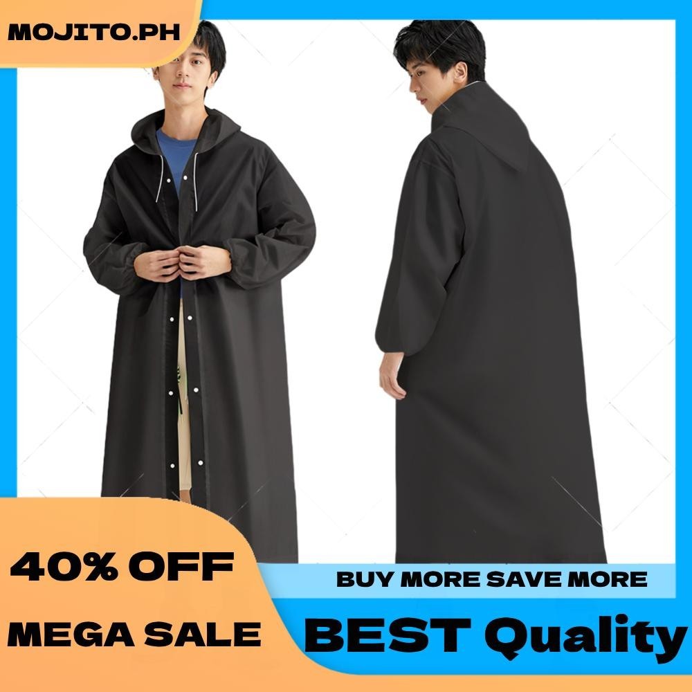 Adult Long Raincoat Drawstring Waterproof Rain Coat for Outdoor Travel ...