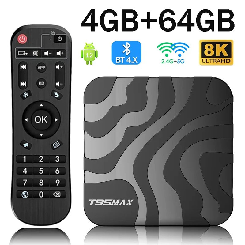 T95 Max TV BOX Android 12 Dual Band Wifi 4G 5G TV BOX BT4.0 8K 4K H618 ...