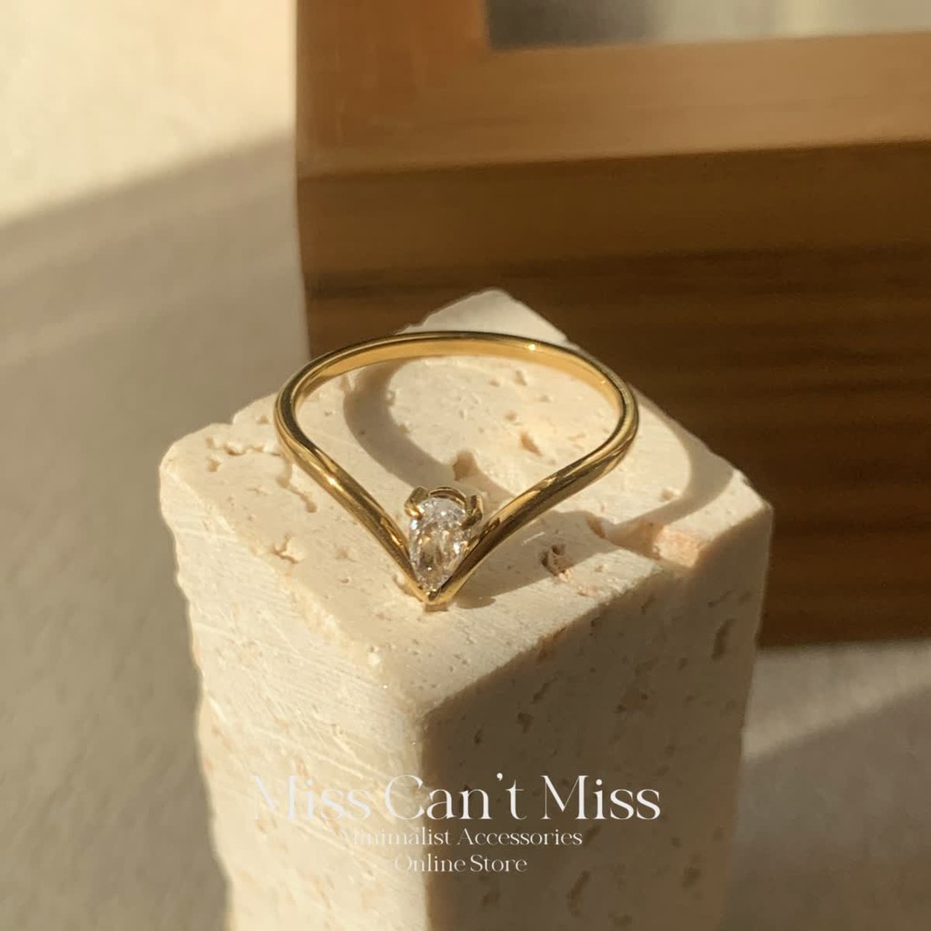 【Miss Can't Miss】J027 Non Tarnish Stainless Steel Gold Waterdrop ...