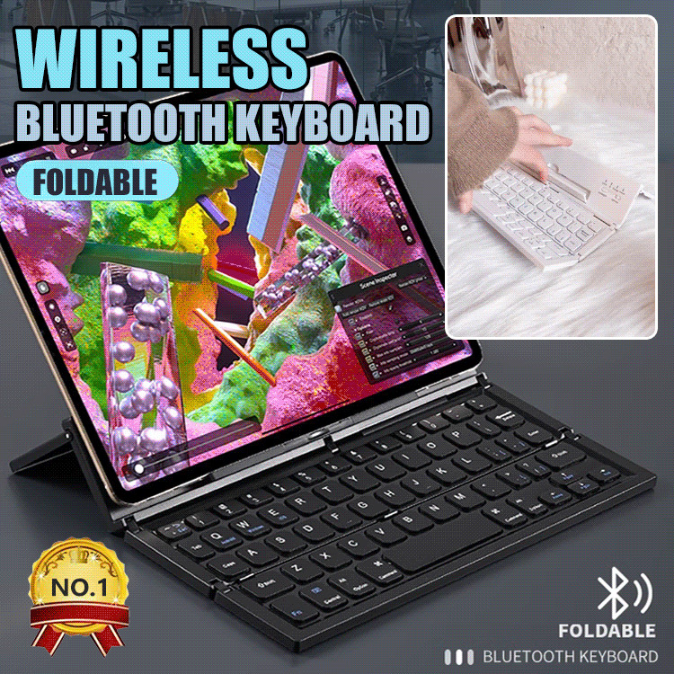 Mini Keyboard Wireless Foldable Keyboard Mobile Phone Tablet PC ...
