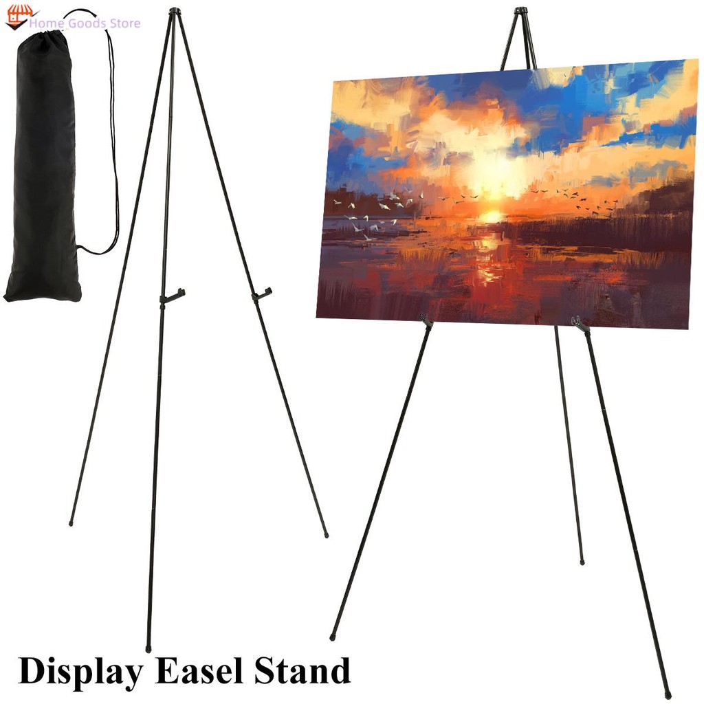 66" Tall Folding Display Easel Stand Adjustable Display Easel Portable ...