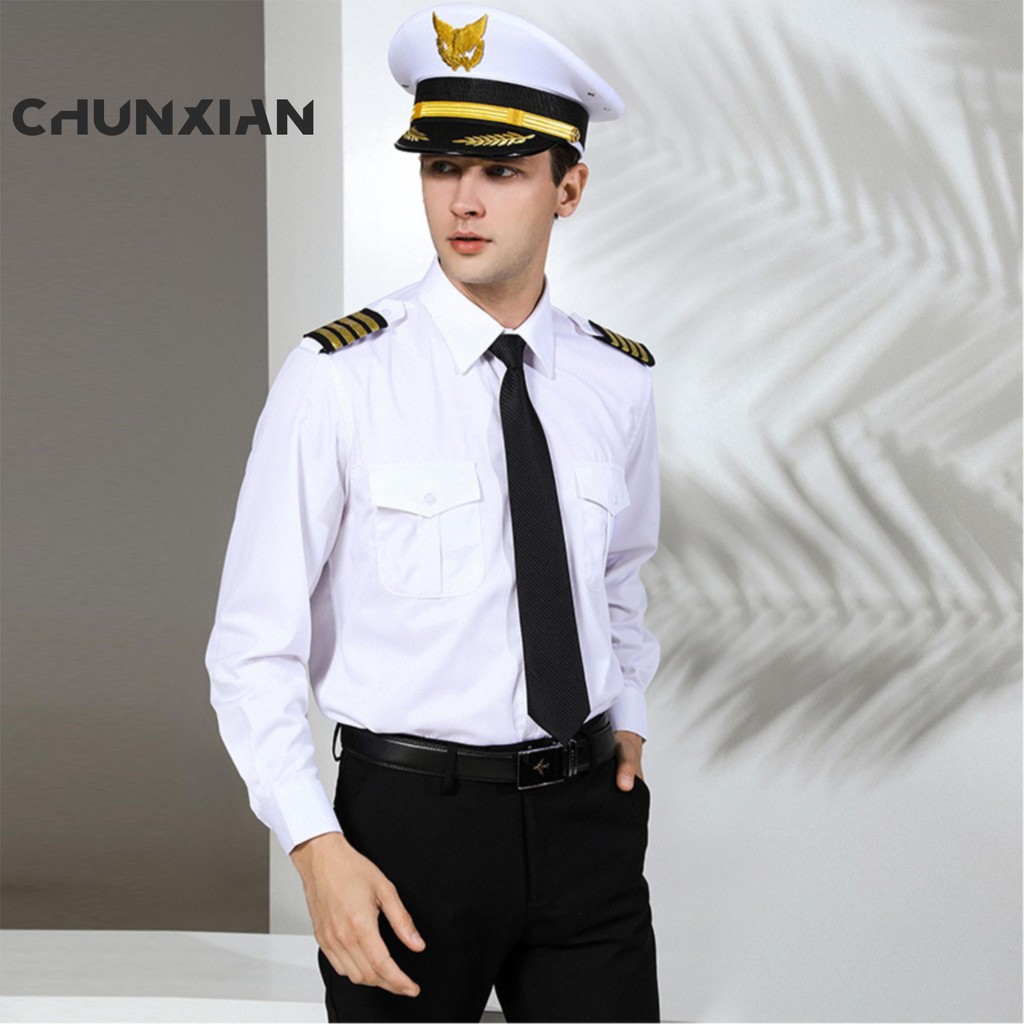 Captain uniform Men's shirt Pilot's uniform Pilot's Air Force Aircrew ...