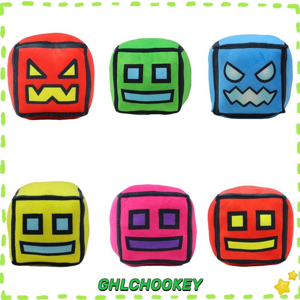 GHLCHOOKEY Geometry Plush Toy, Game Peripheral Cartoon Geometry Dash ...