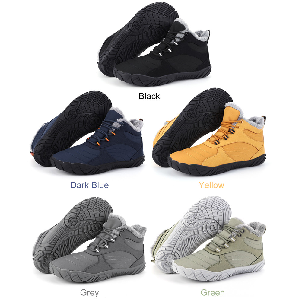 sportfront Winter Plush Boots Wide Toe Box Barefoot Shoes Waterproof ...
