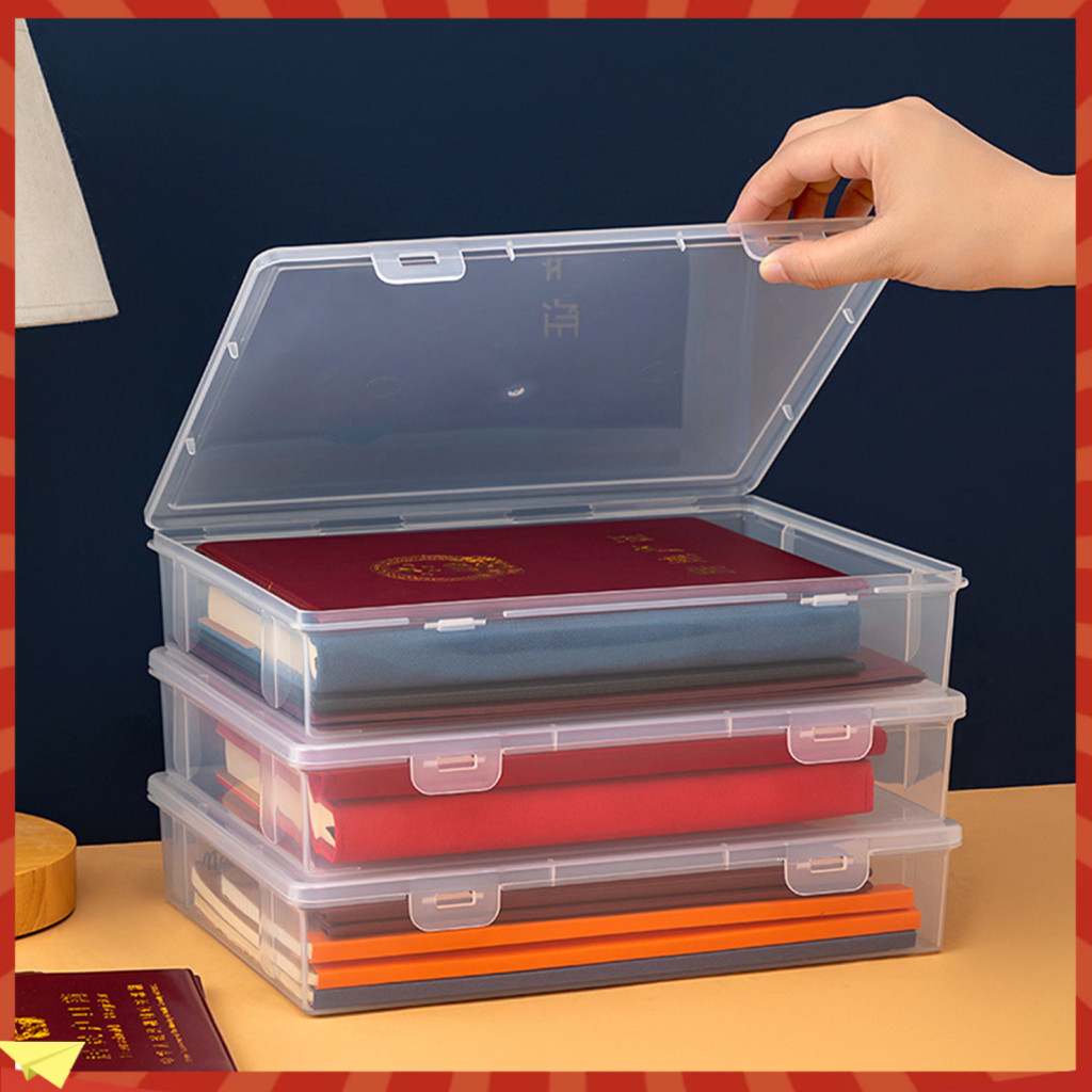 GH| Moisture-proof Storage Box File Storage Box with Lid ...