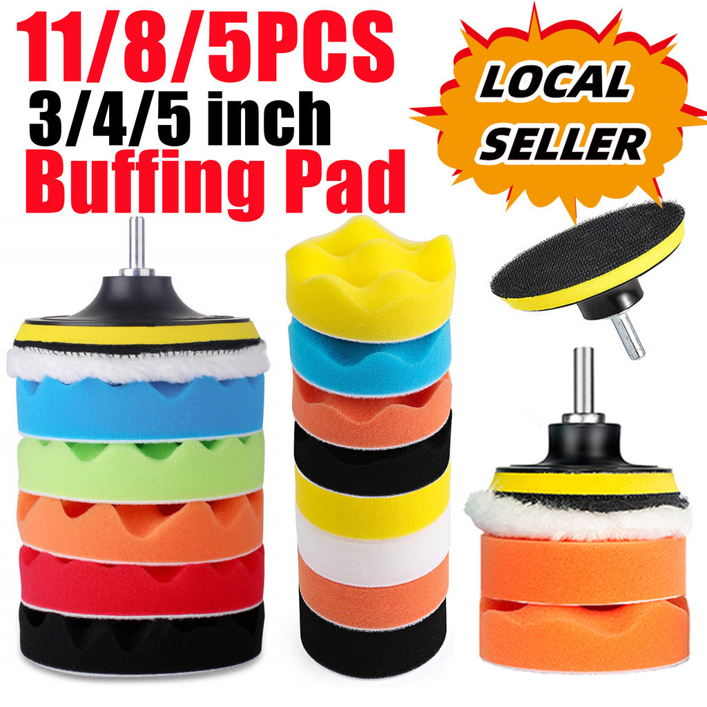 3"/4"/5" inch Buffing Polishing Pads, 11/8/5Pcs Buffing Sponge Pads ...