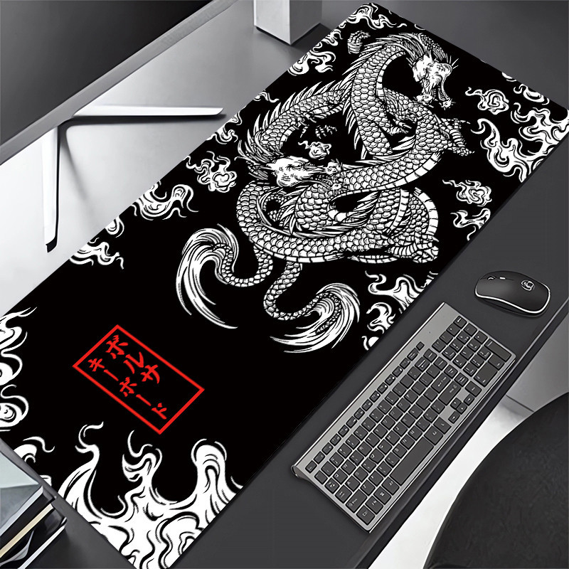 600x300mm Japanese Dragon Mouse Pad Mat Samurai Gaming Large Table ...
