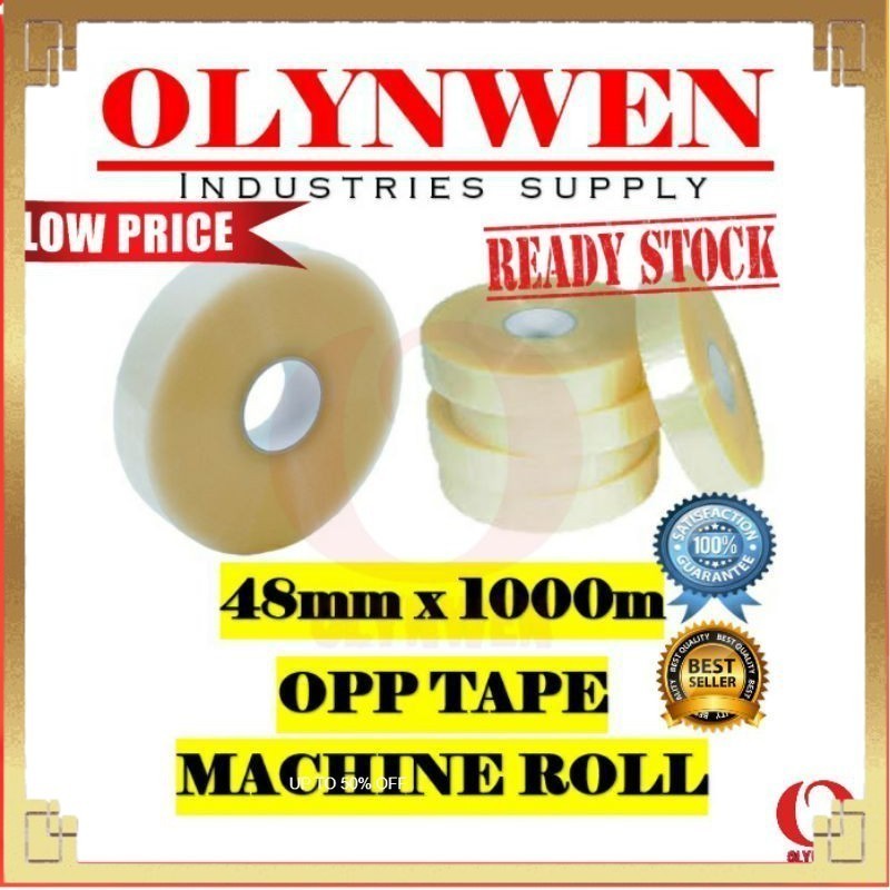 OPP Packaging Adhesive TAPE 48MM X 1000M X 45MIC BOX SEALING MACHINE ...