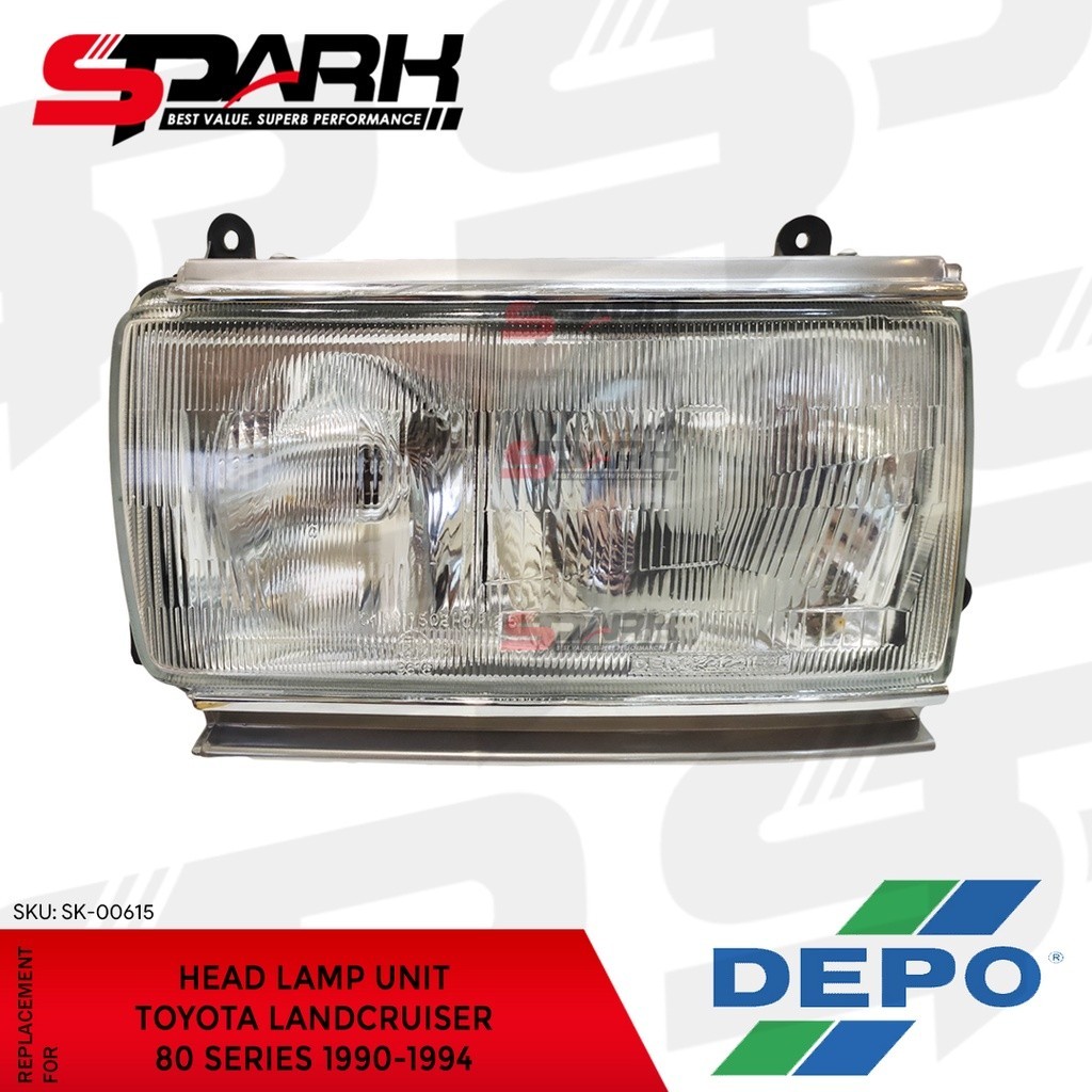 Toyota Landcruiser Land Cruiser 80 Series FJ82 1990-1994 Head Lamp ...