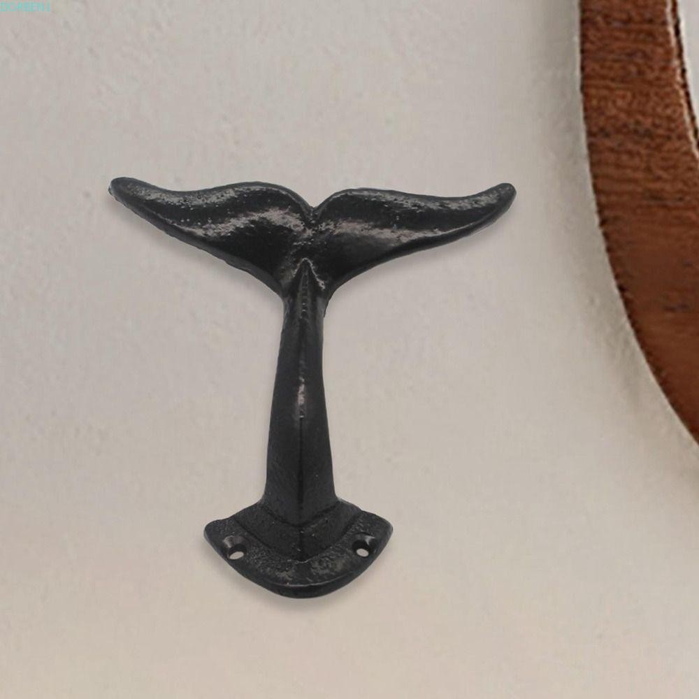 DOREEN1 Cast Iron Whale Tail, Nail-In Hanging Whale Tail Hook, Creative ...