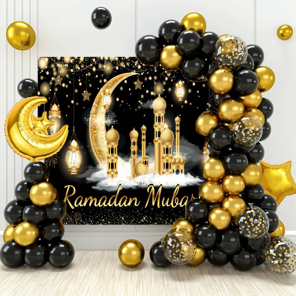 70pcs/set 2025 Eid Mubarak Balloons Background Ramadan Decoration ...