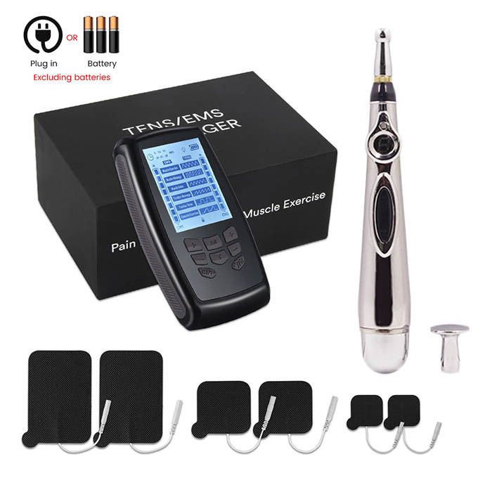 Muscle Stimulator Electronic Pulse Massager TENS EMS Machine Massager ...