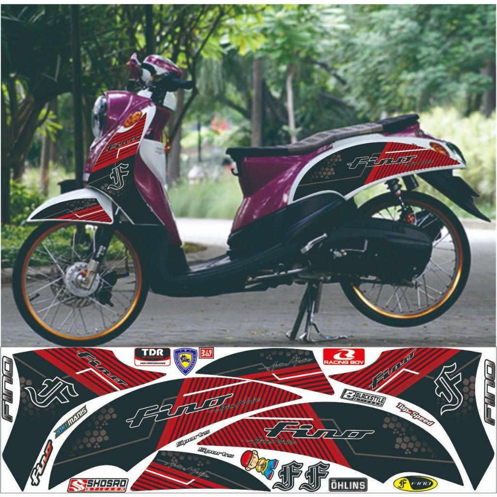 Variations/striping Stickers YAMAHA FINO OLD Motorcycle Variations ...