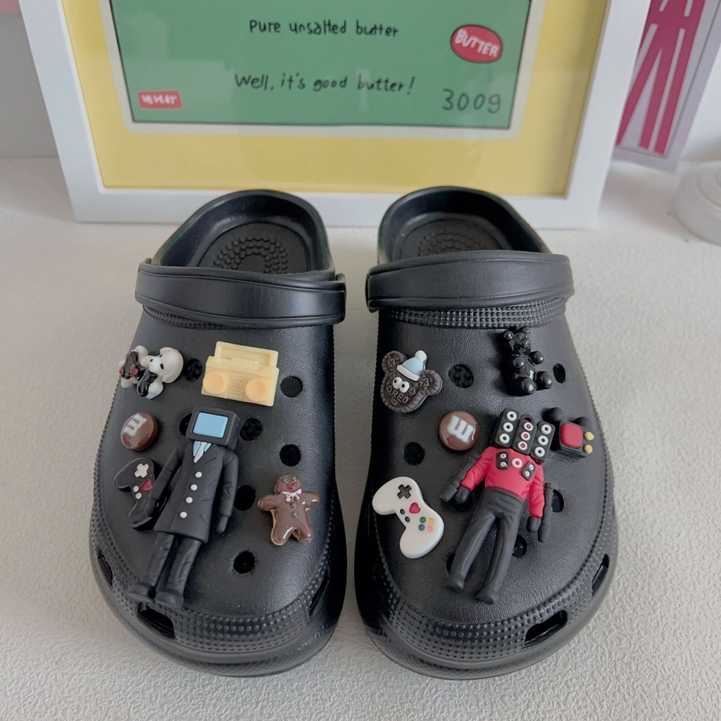 Cute TV Man jibits Set for Croc Skibidi Toilet 3D Jibitz for Crocks ...