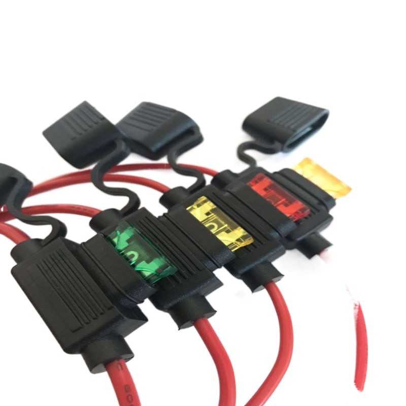 ⊕﹍♧﹍Waterproof fuse seat plug electric motorcycle fuse box with wire ...