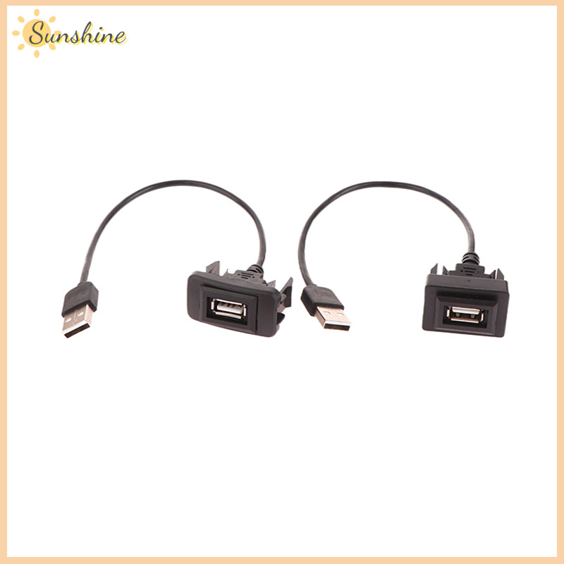 Sunshine> Car Dashboard Flush Mount USB Panel Extension Cable Adapter ...