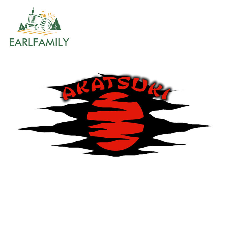 EARLFAMILY 13cm Akatsuki Naruto Logo Car Stickers Waterproof Anime ...