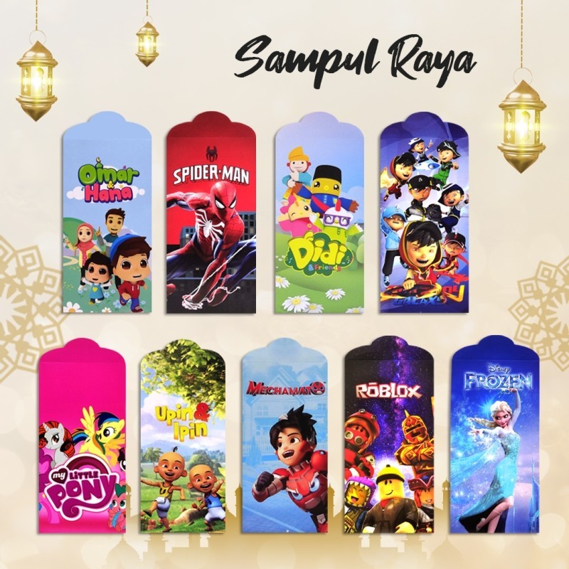 Sampul Duit Raya Corak Kartun Koleksi 2024 (9 Designs) / Money Packet ...