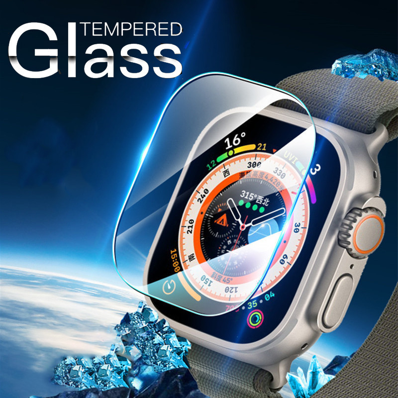 Tempered Glass for Apple Watch Ultra 49mm Screen Protector Anti-Scratch ...